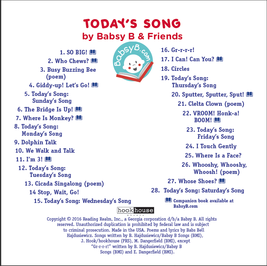 Today's Song (Physical CD) - Babsy B